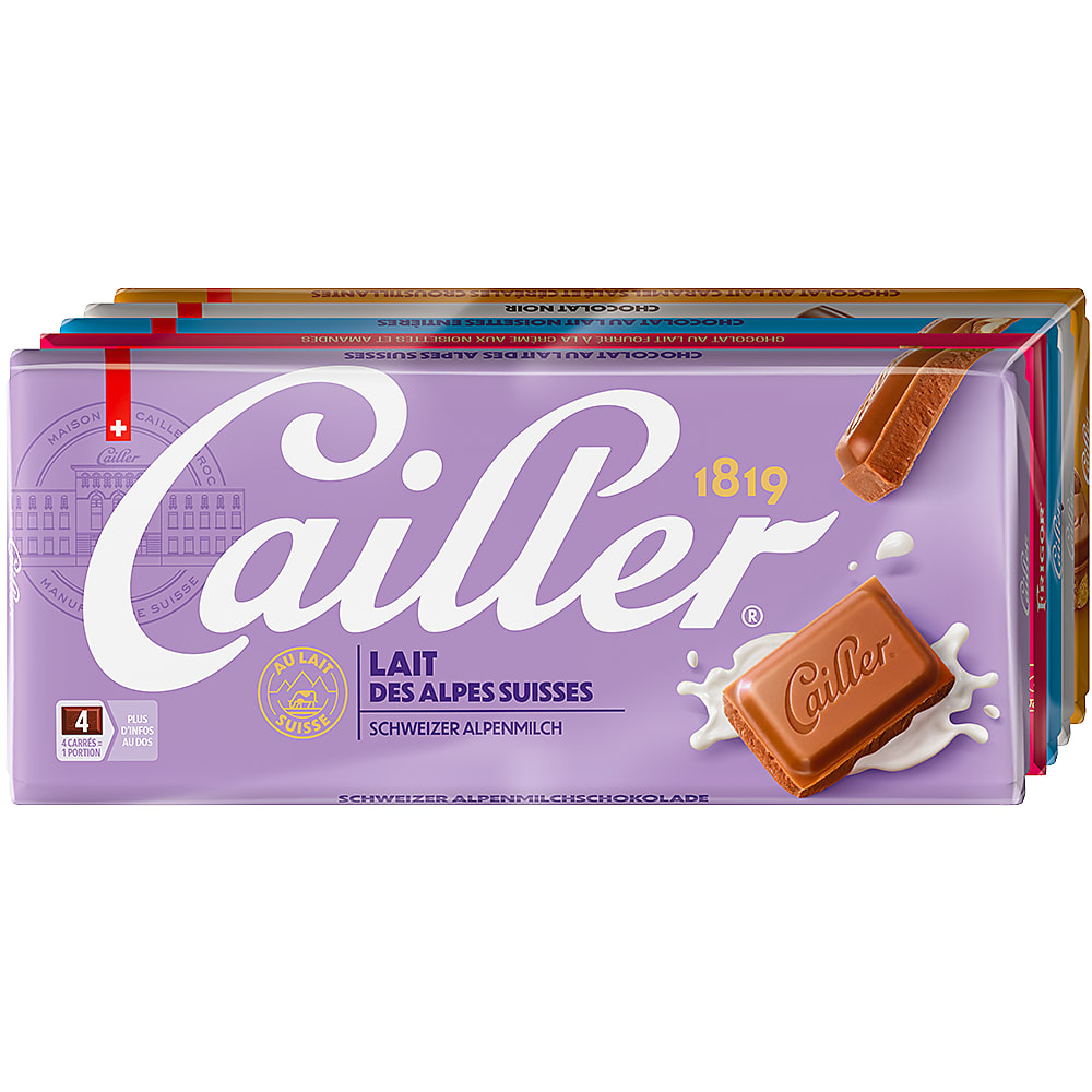 Buy Cailler · Chocolate bars · 1x frigor, 1x nut, 1x rayon, 1x milk, 1x ...