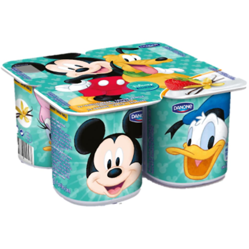 Achat Danone Disney Mickey & Friends · Yogourt · 2x Vanille-2x Fraise ...