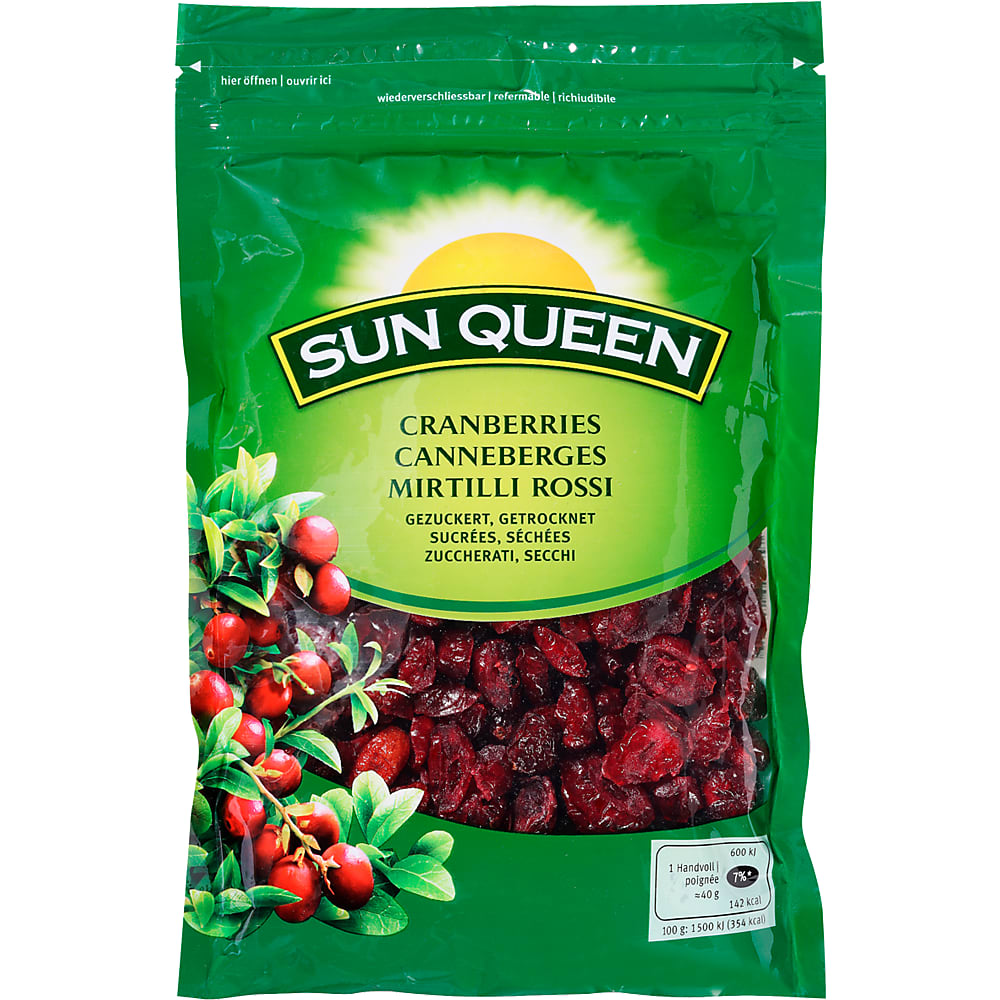 Kaufen Sun Queen · Cranberries · Gezuckert, getrocknet • Migros
