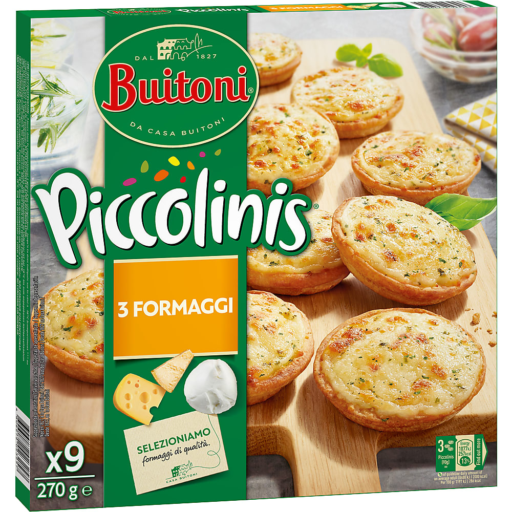 Buy Buitoni Piccolinis · Apéro Pizzas · 3 Formaggi • Migros