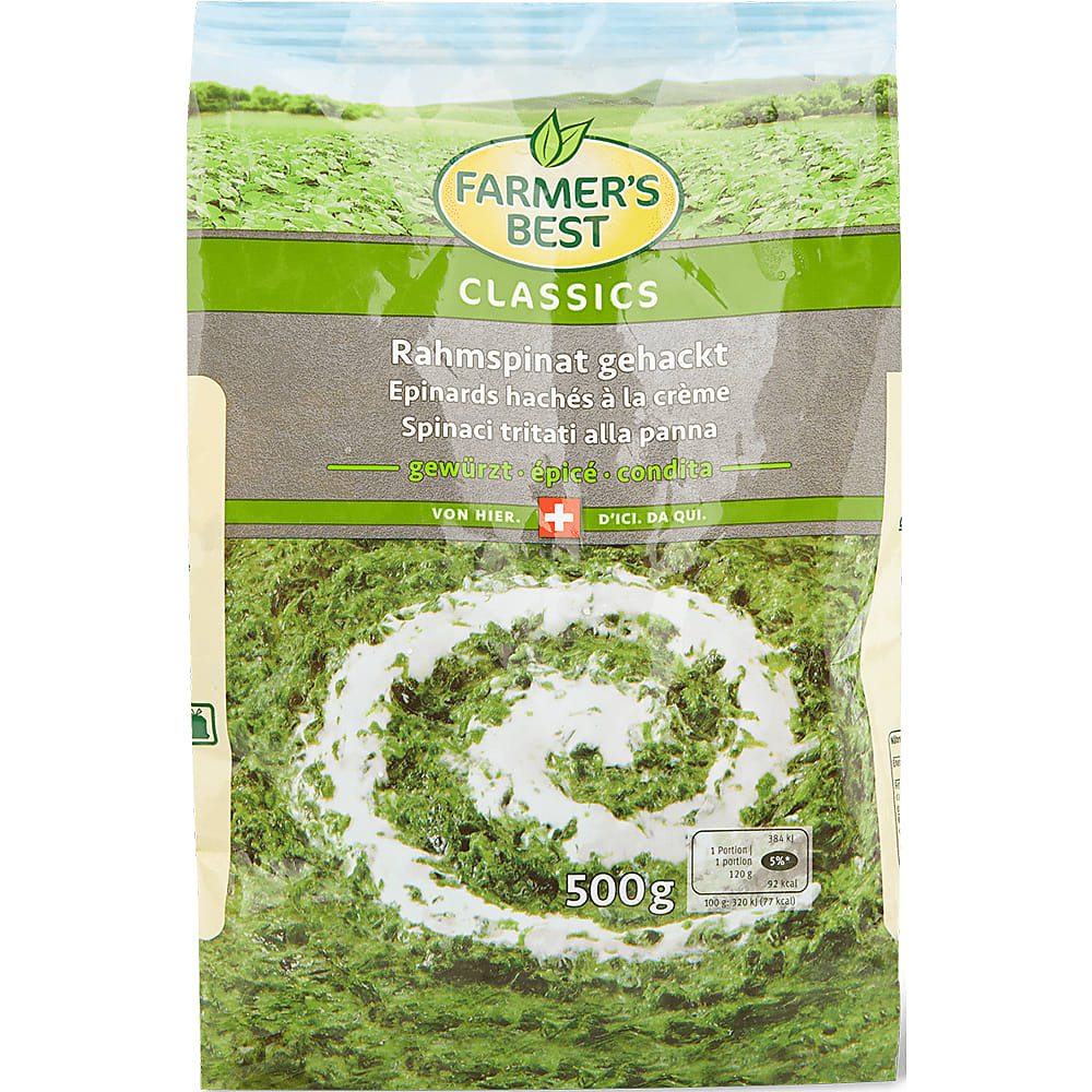 Kaufen Farmer's Best Classics · Rahmspinat gehackt • Migros