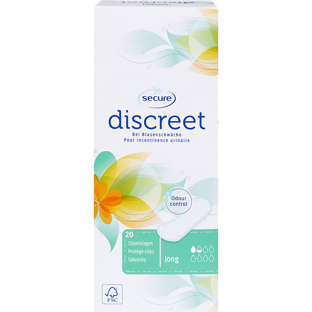 Buy Secure Discreet · Panty liners · Long • Migros