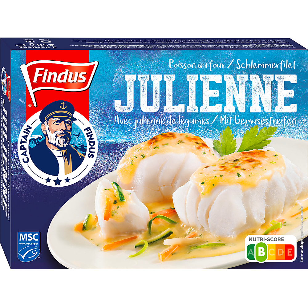 Achat Findus MSC · Poisson au four · Julienne • Migros