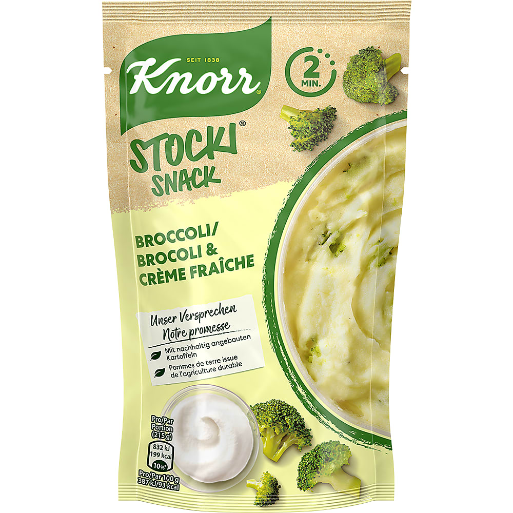Achat Knorr Stocki Snack · Purée de pommes de terre · brocoli & crème ...