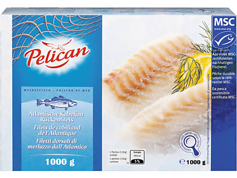 Pelican MSC · Cod back fillets · Atlantic cod • Migros