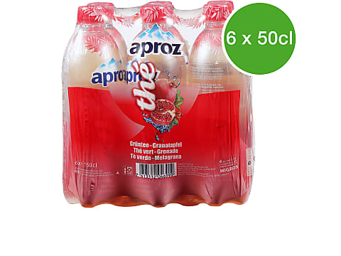 Aproz · Eau de table à l'extrait de thé vert, au jus de grenade · Non ...