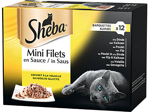 Sheba Sélection · Alleinfuttermittel für Katzen · Box mit Geflügel • Migros
