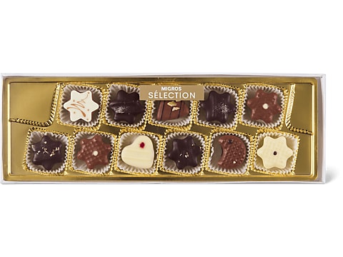 Sélection · Chocolate pralines • Migros