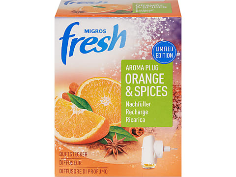 Migros Fresh · Nachfüller · Orange & Spices • Migros