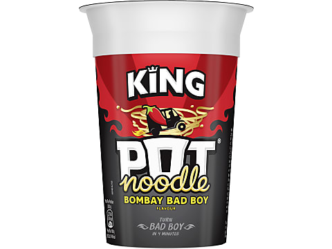 King · Pot noodle · Bombay bad boy • Migros