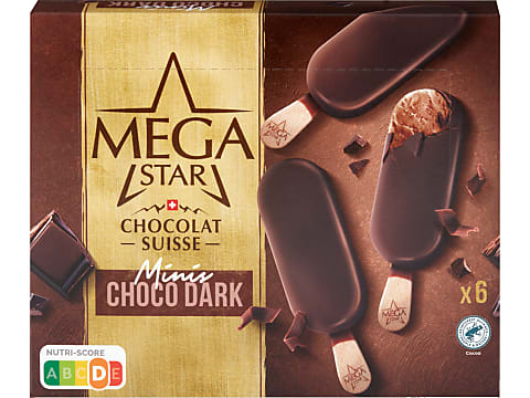 MegaStar · Ice cream · minis, choco dark • Migros