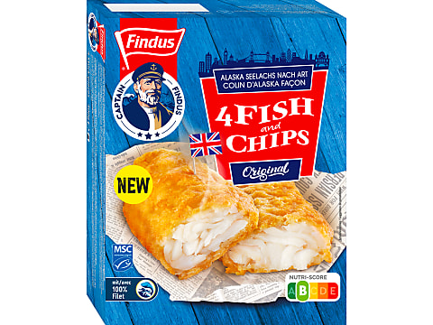 Findus MSC · Breaded fish fillets · 4 Fish & Chips Original • Migros