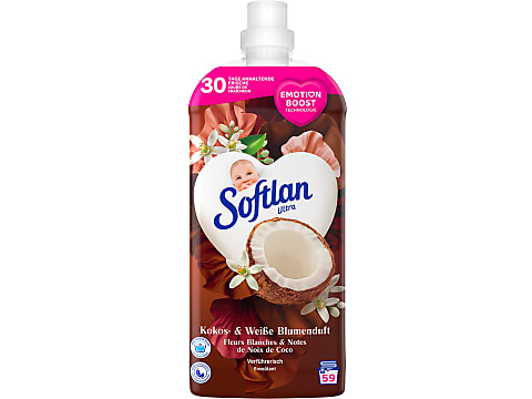 Softlan Ultra · Fabric softener · 59 wash cycles, White Flowers ...