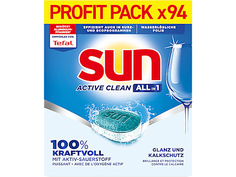 SUN Active Clean All In 1 · Dishwasher tabs • Migros