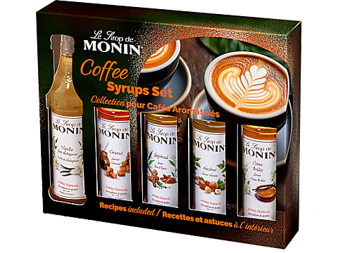 Monin · Set de Mini Sirops à Café · Caramel, Vanille, Pain d'Épices ...