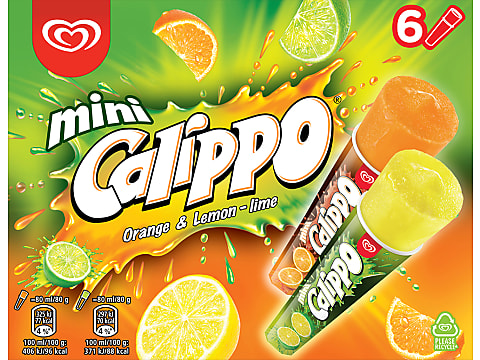 Buy Lusso Mini Calippo · Water ice Orange · Orange &Lemon Lime • Migros