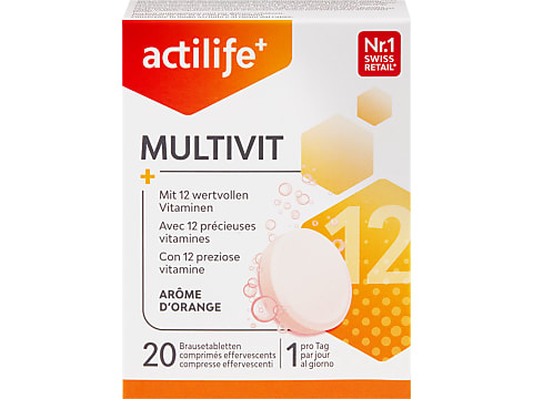 Buy Actilife Multivit · Effervescent tablets · Aroma orange • Migros