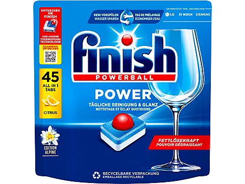 Buy Finish Calgonit Power All In 1 · Dishwasher tabs · Citrus, alpine ...