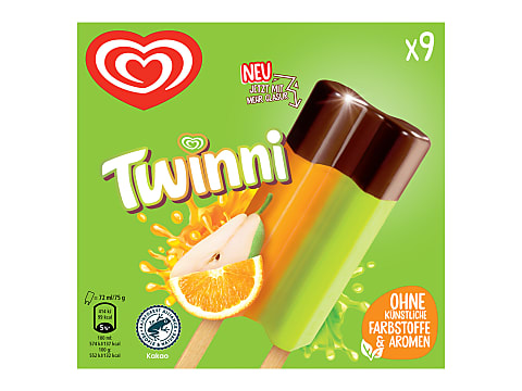 Kaufen Lusso Twinni · Wassereis · Orange & Birne • Migros